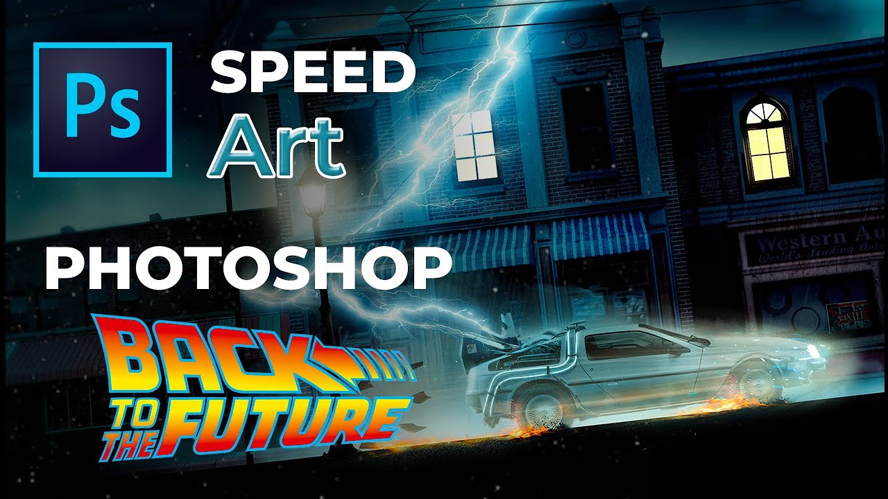 Retour vers le Futur - Speed Art Photoshop - Back To The Future - Speed ...