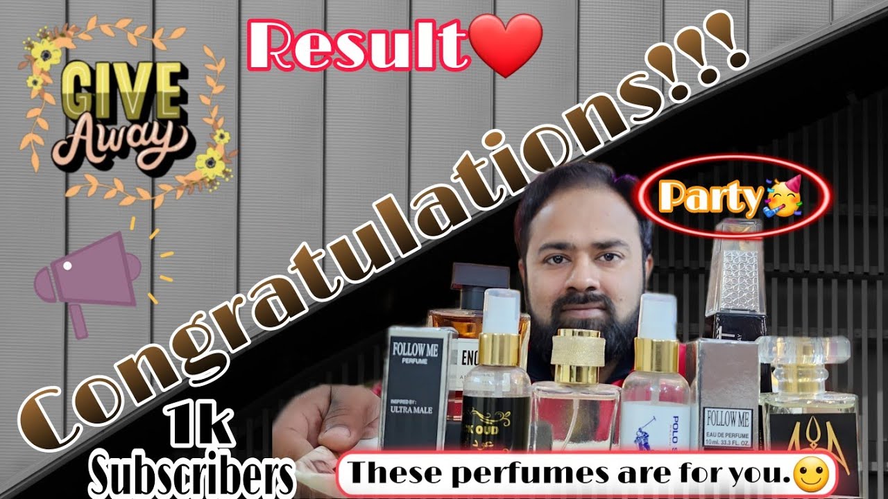 Giveaway result 1k subscribers Arabian Aroma Dars Follow Me Perfume ...