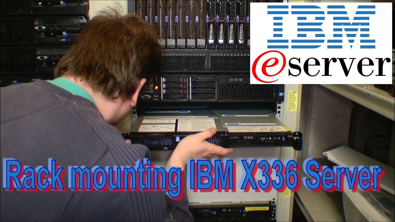 Rack mounting of IBM X336, Server 2008 install - 178 - YouTube