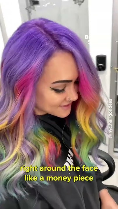 Ultimate Rainbow Hair Transformation Shorts Youtube
