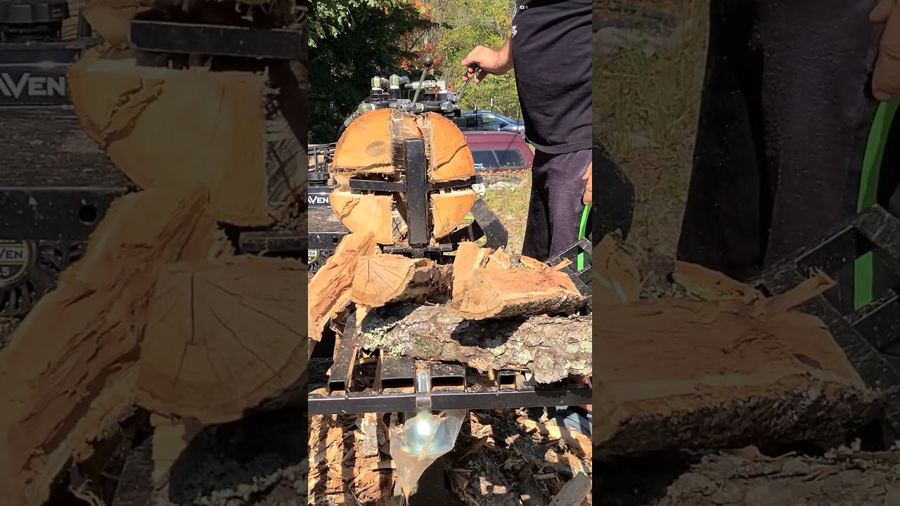 Ruggedmade 22 ton log splitter RuggedMade firewood logsplitter tools wood YouTube