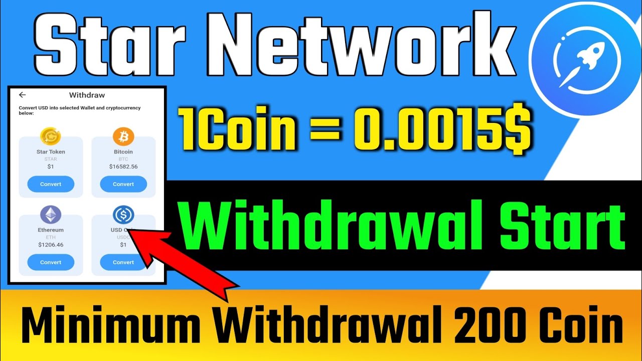 Star Network Withdrawal Start | 1Coin = 00.15$ | Minimum Withdrawal 200Coin | Crypto Mining App ...