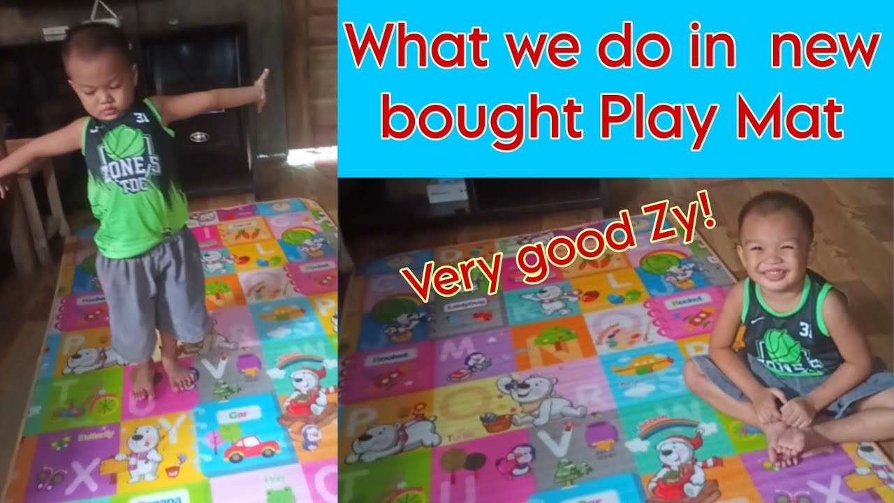 What we do in our new bought Play Mat! Good job Zy. - YouTube