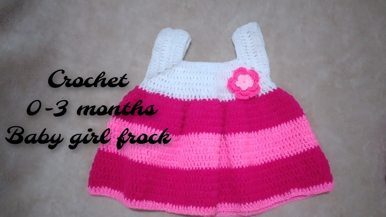 crochet Baby Dress Tutorial /Free crochet Dress Pattern /Crochet 0-3 ...