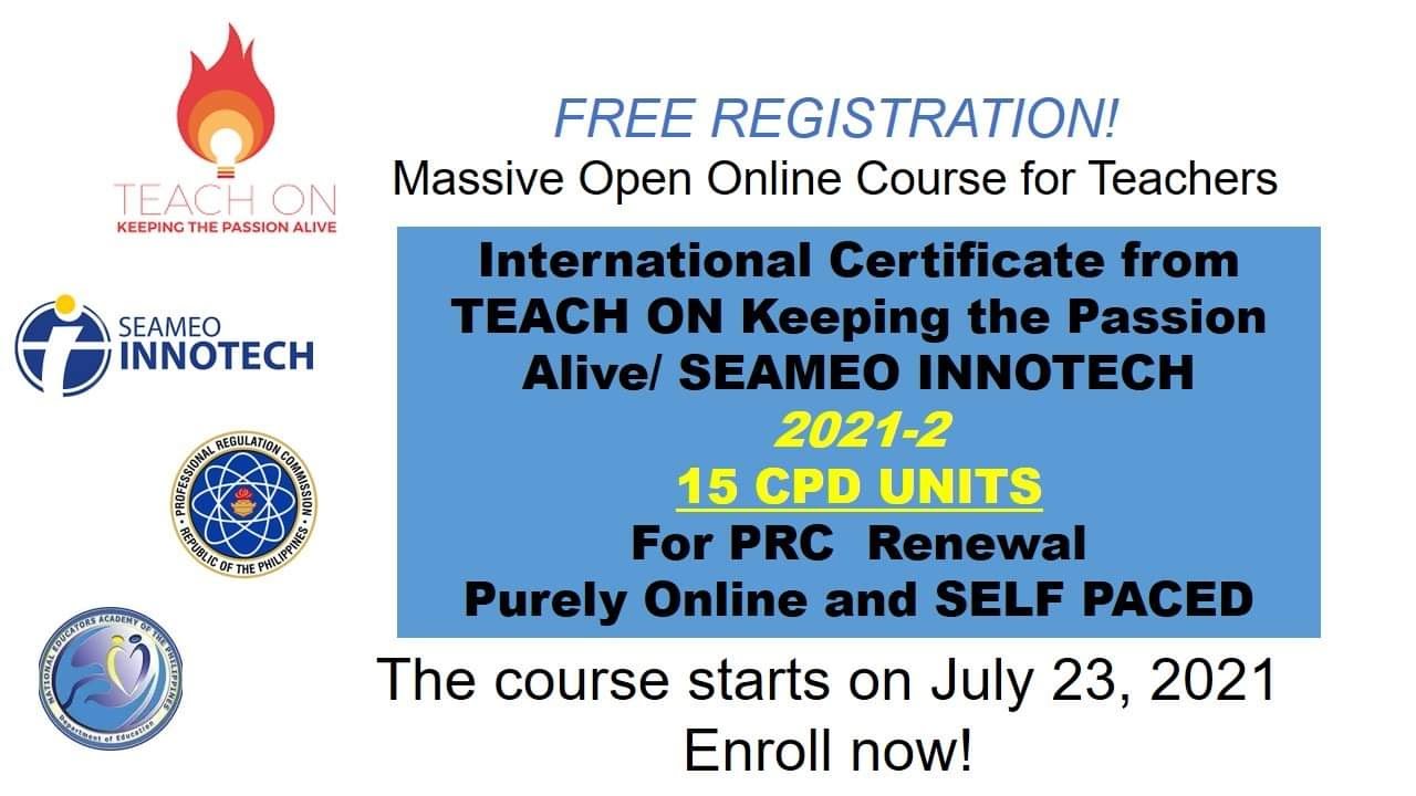 FREE ONLINE COURSE WITH 15 CPD UNITS FOR PRC LICENSE RENEWAL. ENROLL ...