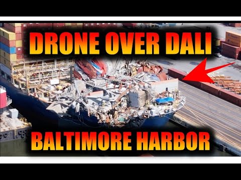 Drone Over Dali in Baltimore Harbor - YouTube
