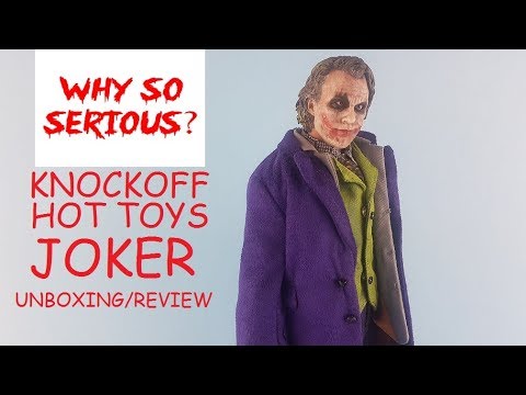 Knockoff Hot toys Joker (Dark knight) 1:6 action figure unboxing/review