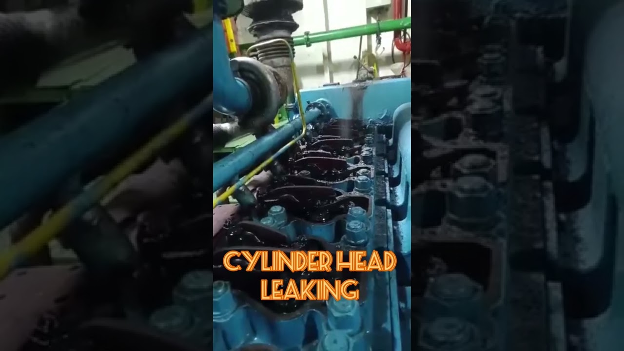 Main Engine Cylinder Head with Leaking - YouTube