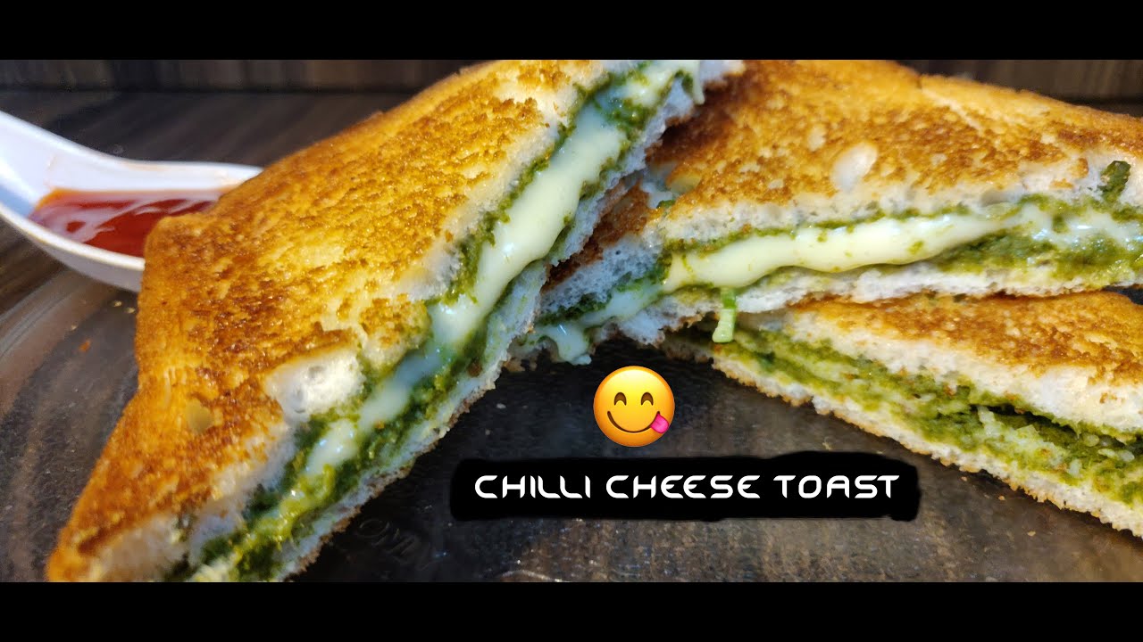 How to make chilli cheese toast at home | Easy snacks using bread ...