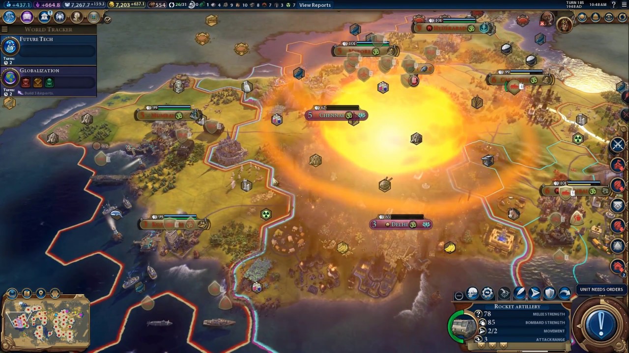 Thermonuclear Strike - Civilization VI Gameplay - YouTube