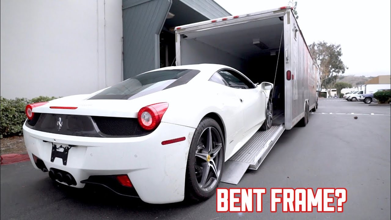 My WRECKED Ferrari 458 Goes to the Frame Shop... - YouTube
