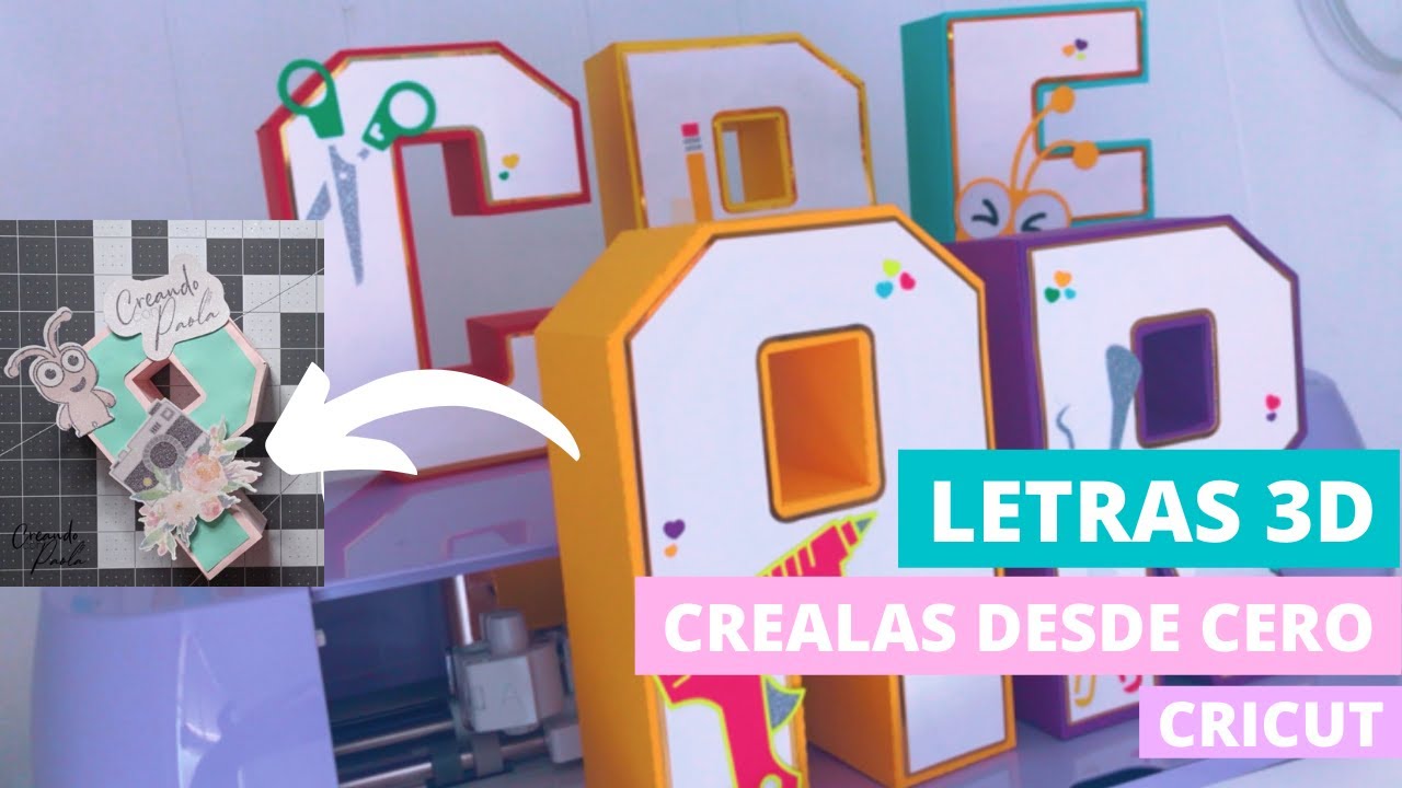 Letras 3D de papel desde cero con Inkscape y Cricut - YouTube