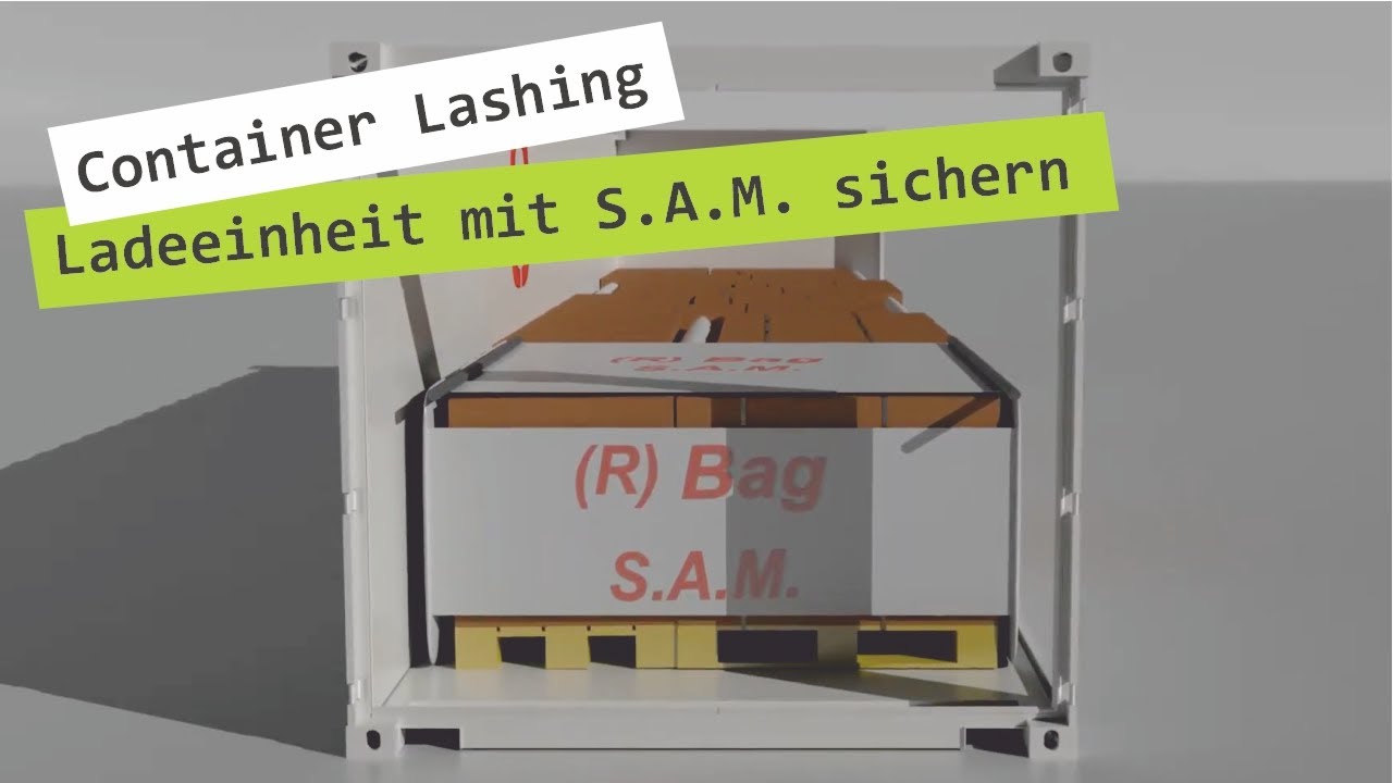 Ladungssicherung im 40'Container: Ladung auf Europaletten mit (R) Bag ...