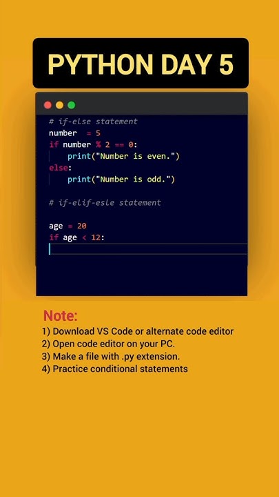 Python Programming Practice Day 5 Conditional Statements In Python Codewithbismillah Coding