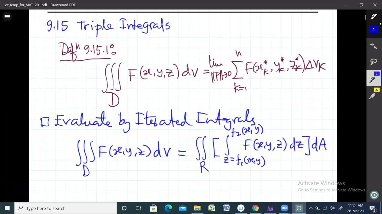 L-15: Triple Integrals, Divergence Theorem, Surface Integrals Explained | Advanced Calculus | DU ...