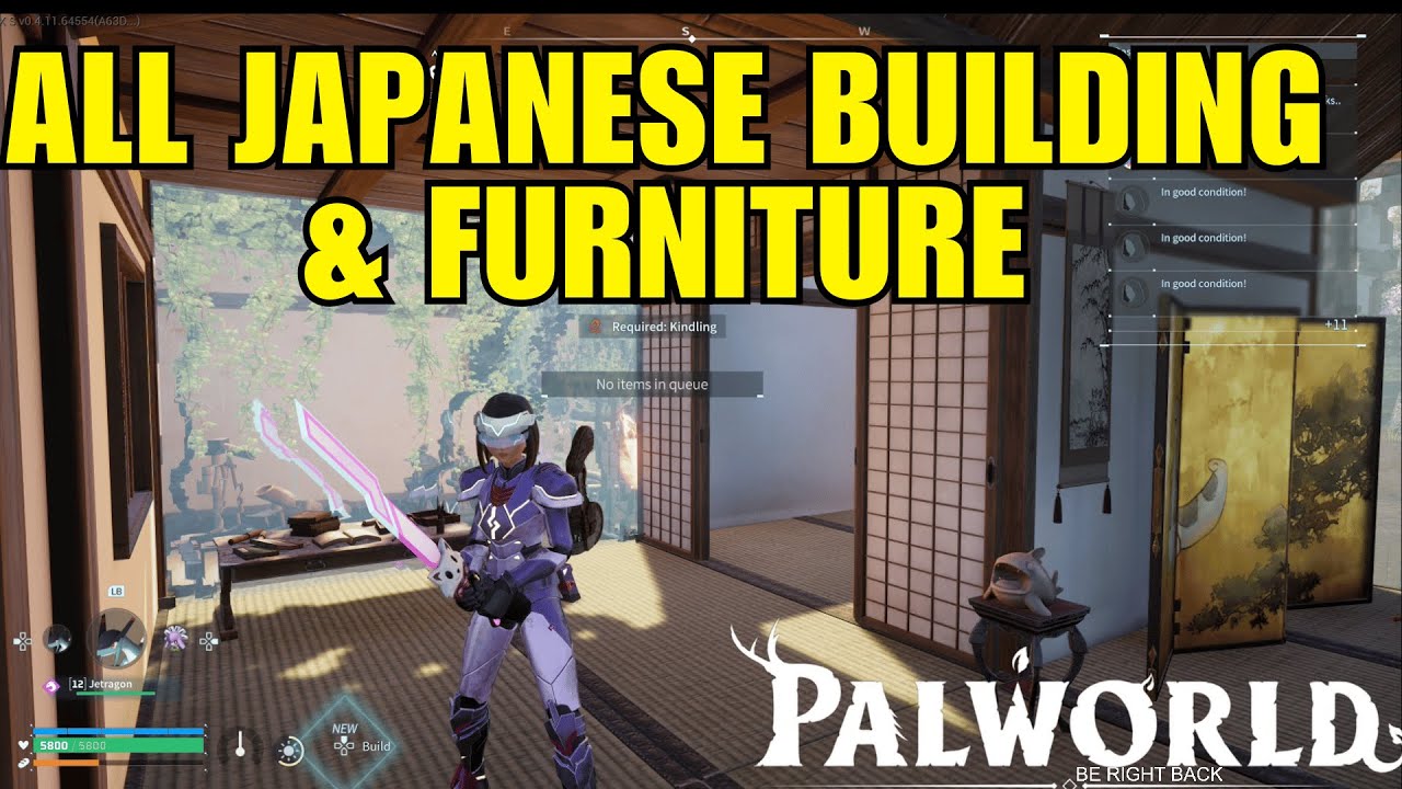 PALWORLD Feybreak all JAPANESE BUILDING SET and FURNITURE - YouTube