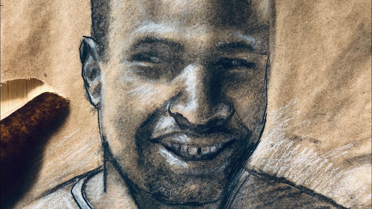 Charcoal and White Chalk Portrait – Expression and Light - YouTube