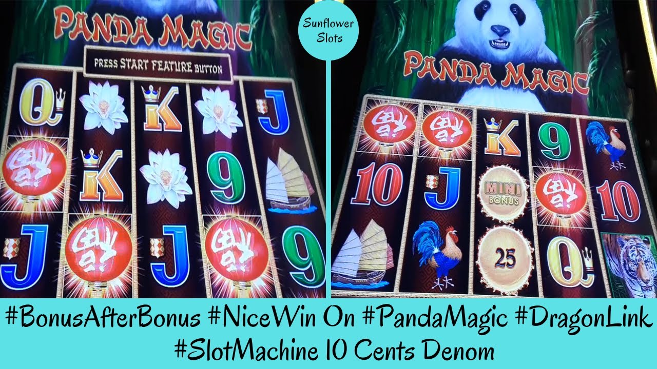 Bonus After Bonus NICE WIN On PANDA MAGIC Dragon Link Slot Machine 10 ...