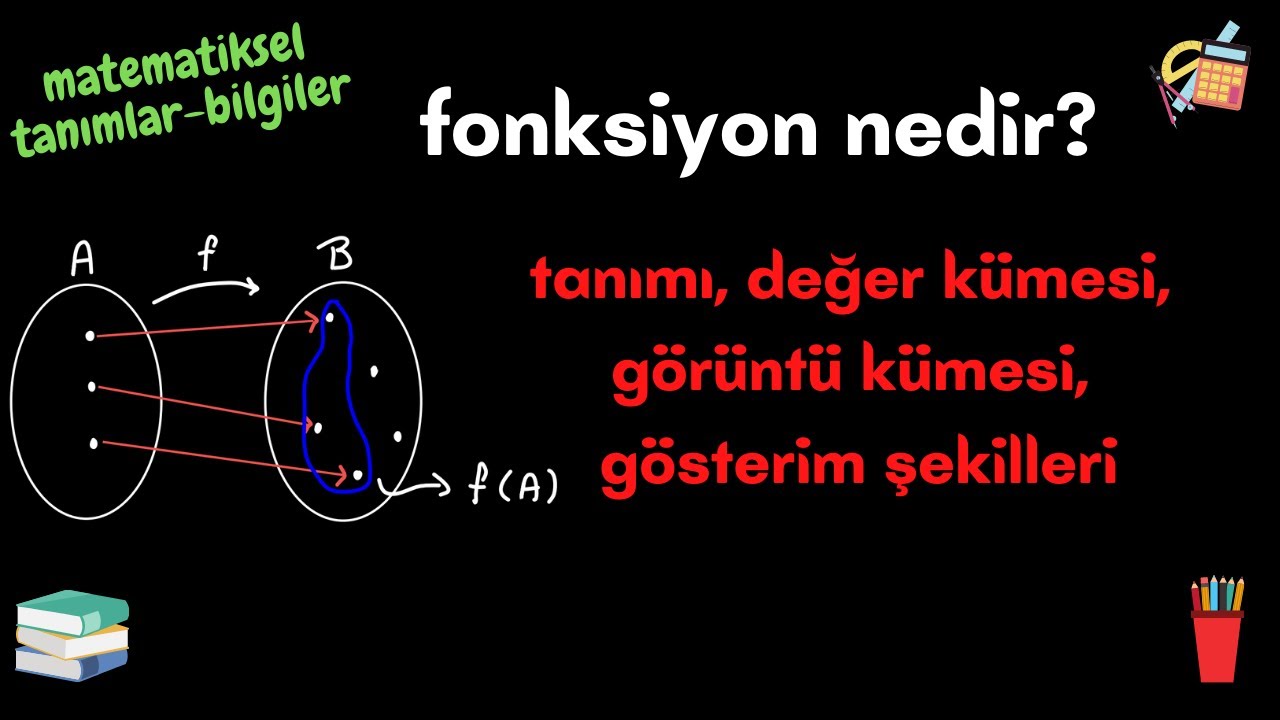 📣Fonksiyon nedir?📣Tanım, Değer Kümesi - Görüntü Kümesi Farkı - Gösterim ...