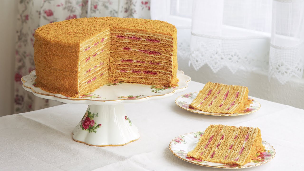 MEDOVIK SA MALINAMA - MEDENA TORTA - YouTube