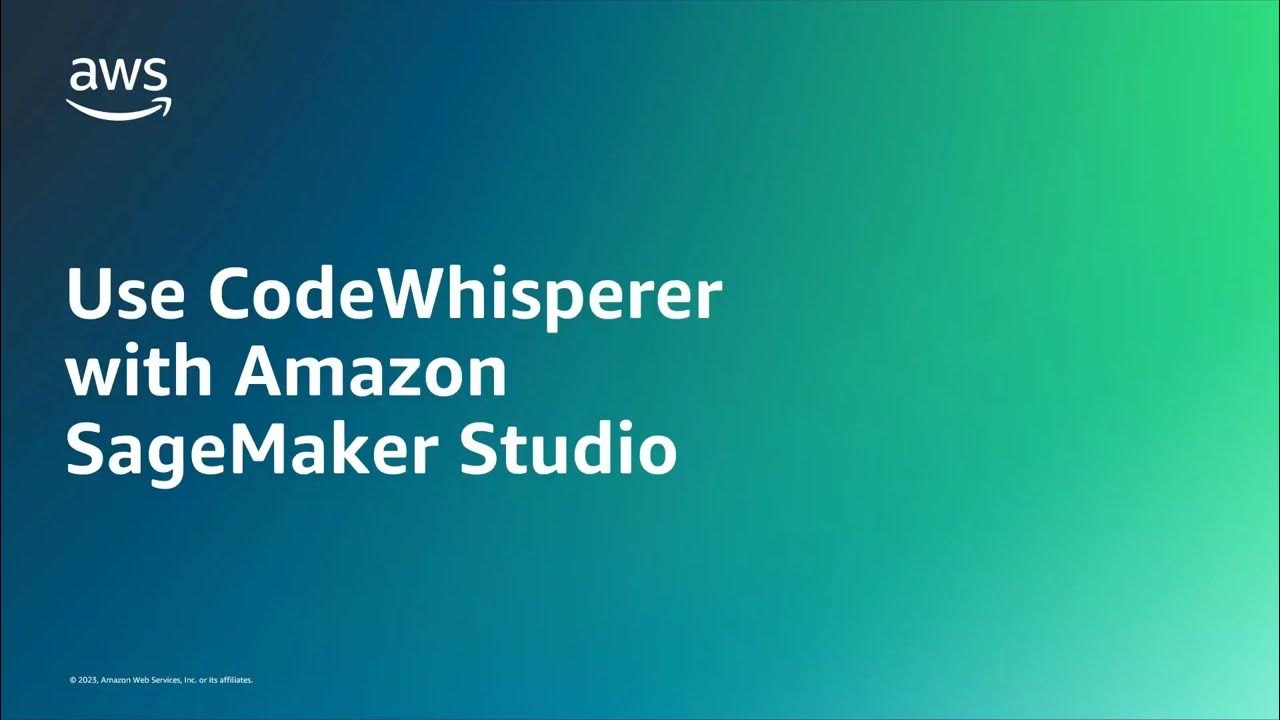 Use CodeWhisperer with Amazon SageMaker Studio | Amazon Web Services - YouTube