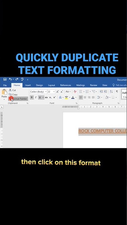 Quickly duplicate Text formatting / Ms Word Tips and Tricks - YouTube