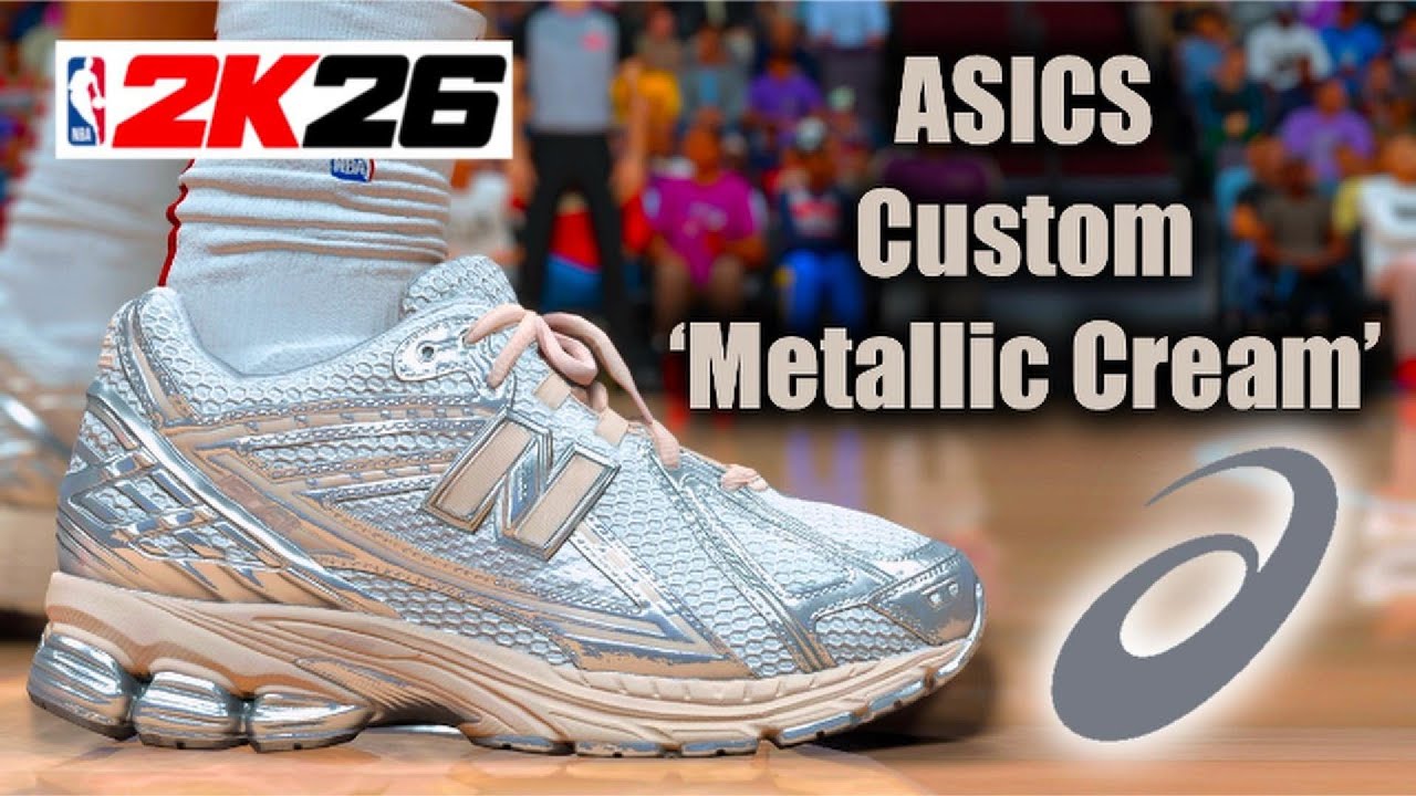 NBA 2K26 Shoe Creator - Custom ASICS Metallic Cream - YouTube