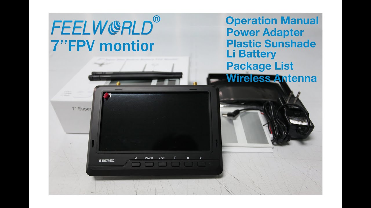 FEELWORLD FPV720 7inch High Brightness FPV LCD Monitor built-in 32CH 5 ...