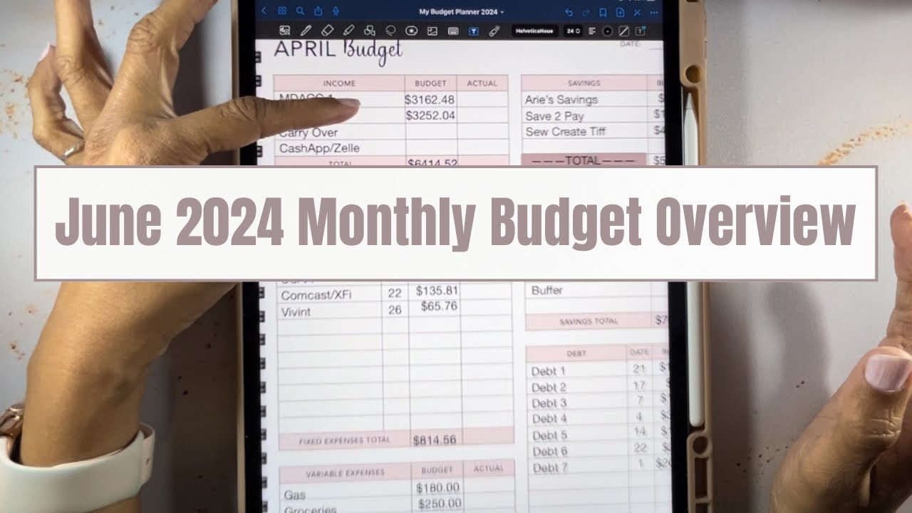June 2024 Monthly Budget Overview and Plan - YouTube