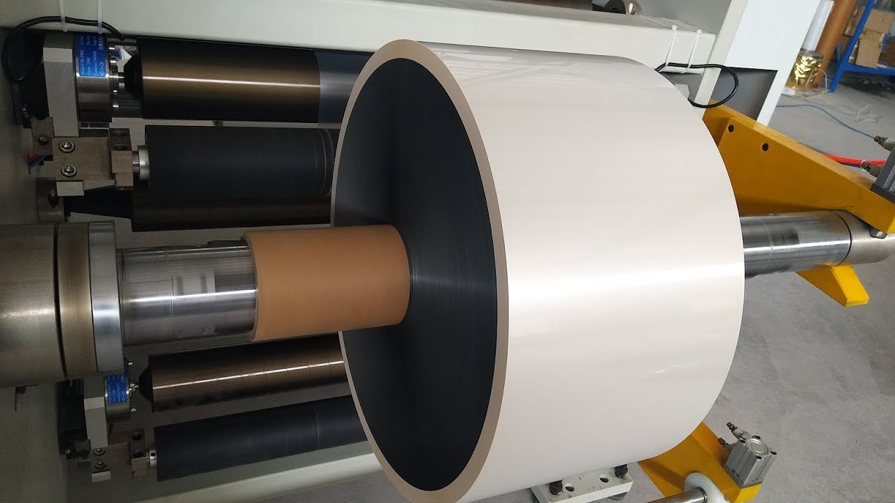 small hot foil rewinder machine - YouTube