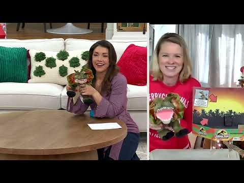 Jurassic Park 30 Anniversary Dilophosaurus Feature Plush With Sounds on QVC