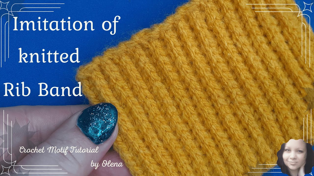 Stretchy crochet Ribbing. Crochet cross pattern. Imitation of knitted ...