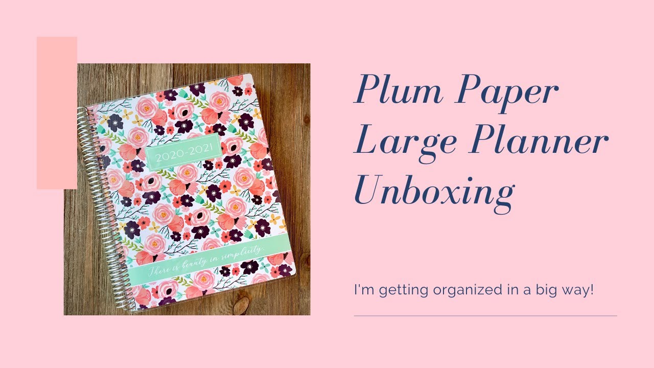 Large Plum Paper Planner Unboxing - YouTube