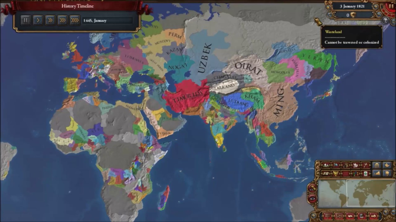 EU4 ai only time-lapse without custom nations 1444 - YouTube