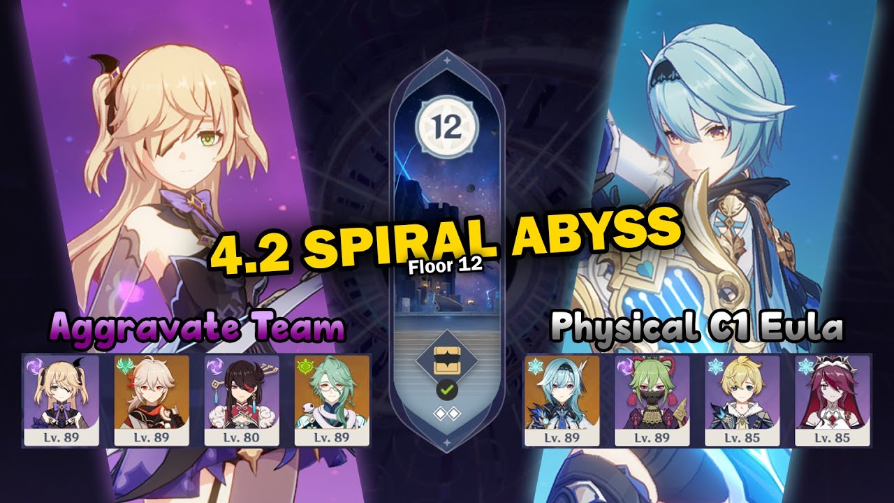[NEW] Aggravate Team & Physical C1 Eula | 4.2 Spiral Abyss | Genshin ...