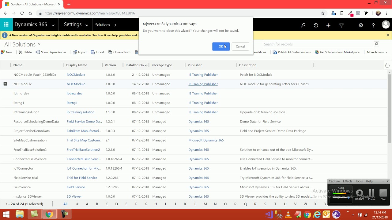 Solution Versioning Patching Merging in Dynamics CRM 365 - YouTube