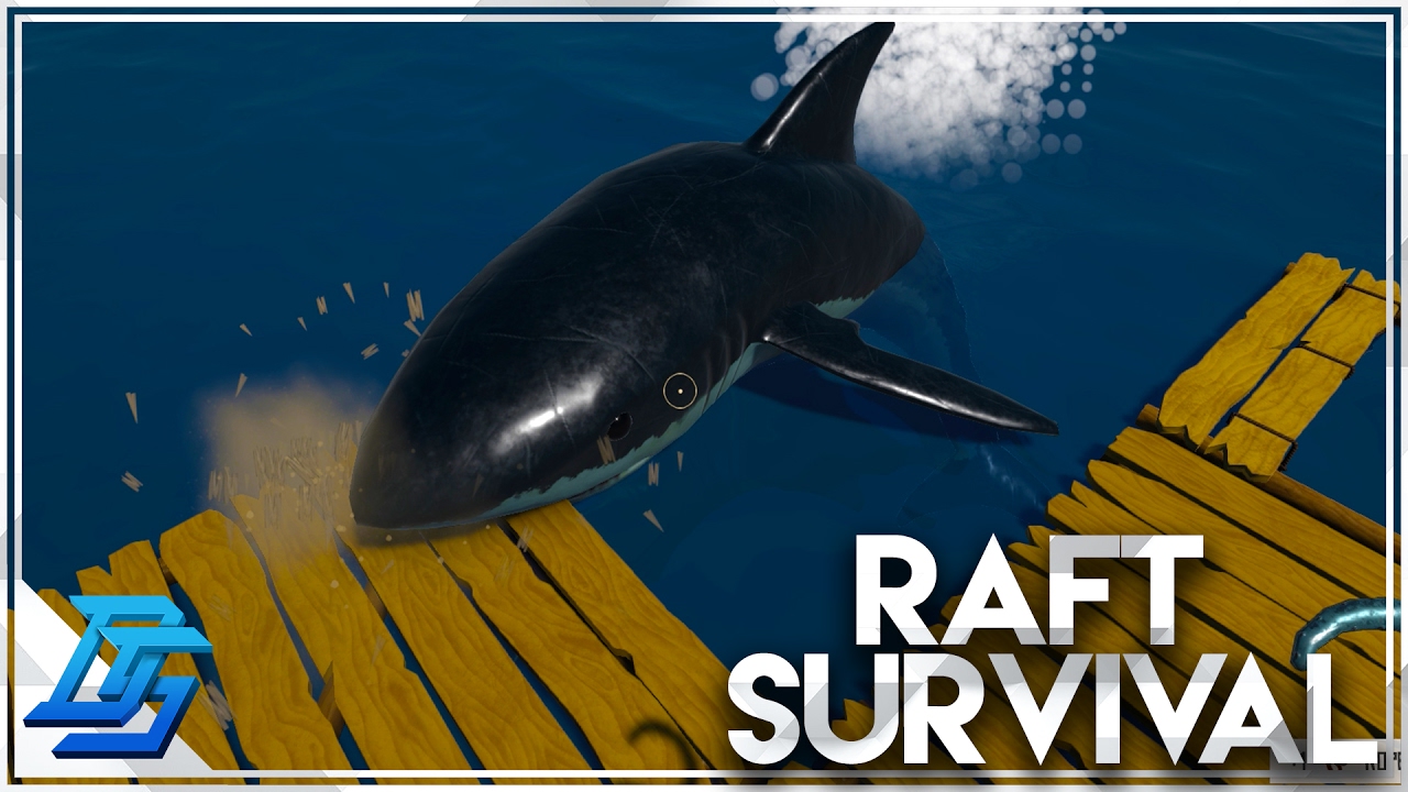 Open-Water Survival Game, GET OFF SHARK! - Raft - Part 1 - YouTube