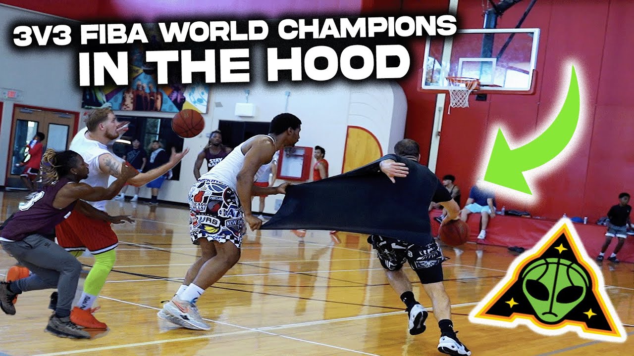 THEY GOT AGGRESSIVE ON US!! I Pulled up with 3v3 FIBA WORLD CHAMPS and ...