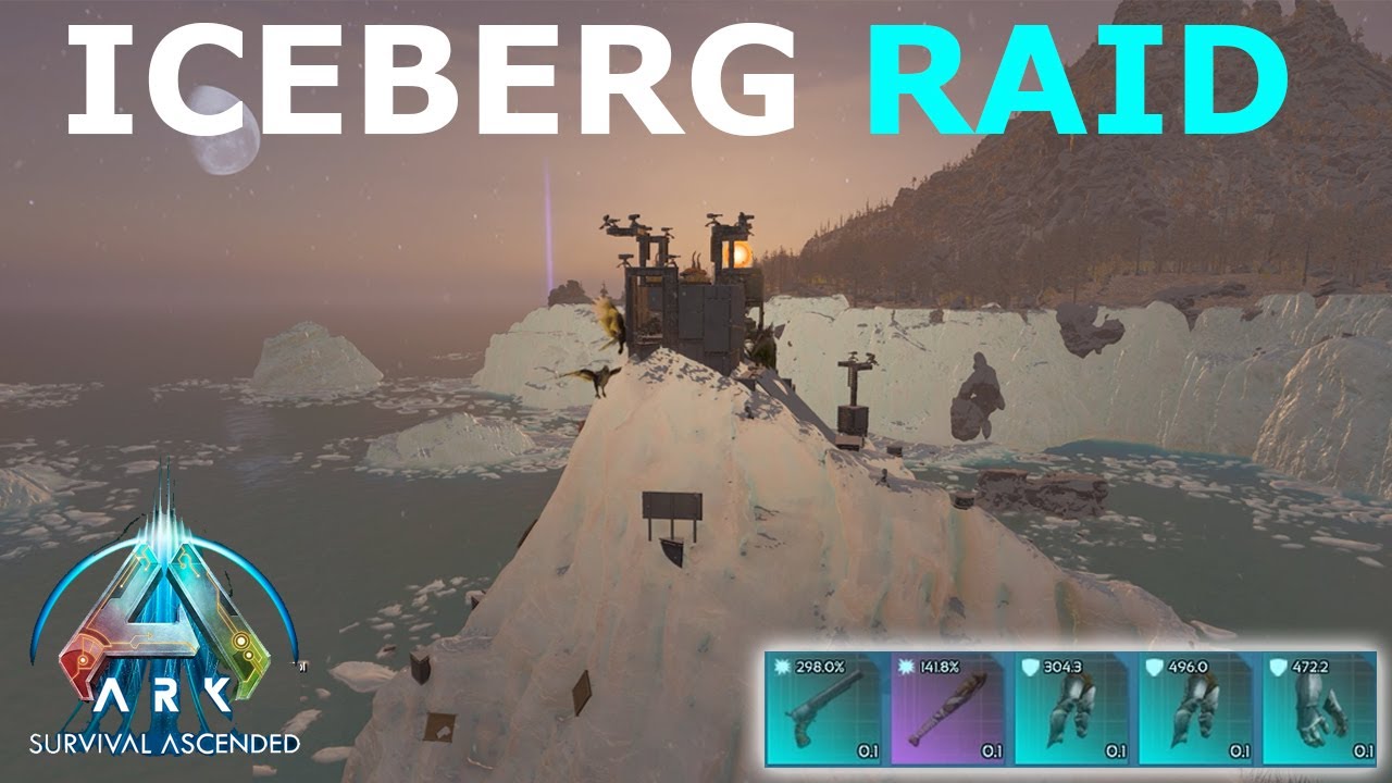 ONLINE RAIDING A BROKEN Ice Berg Base For INSANE Loot!- Ark Survival ...