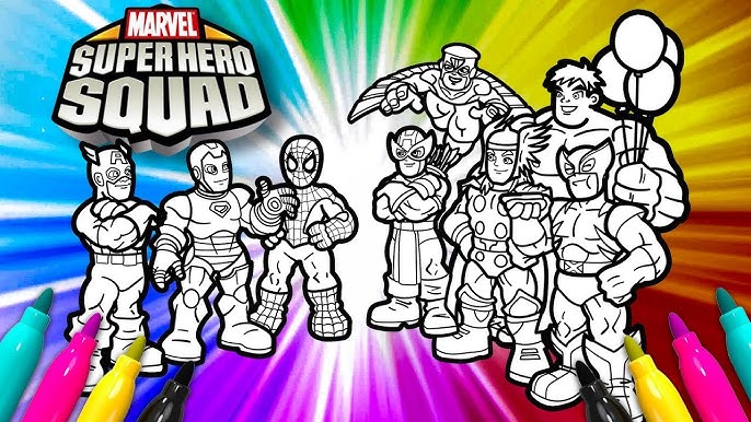 super hero squad coloring pages printables