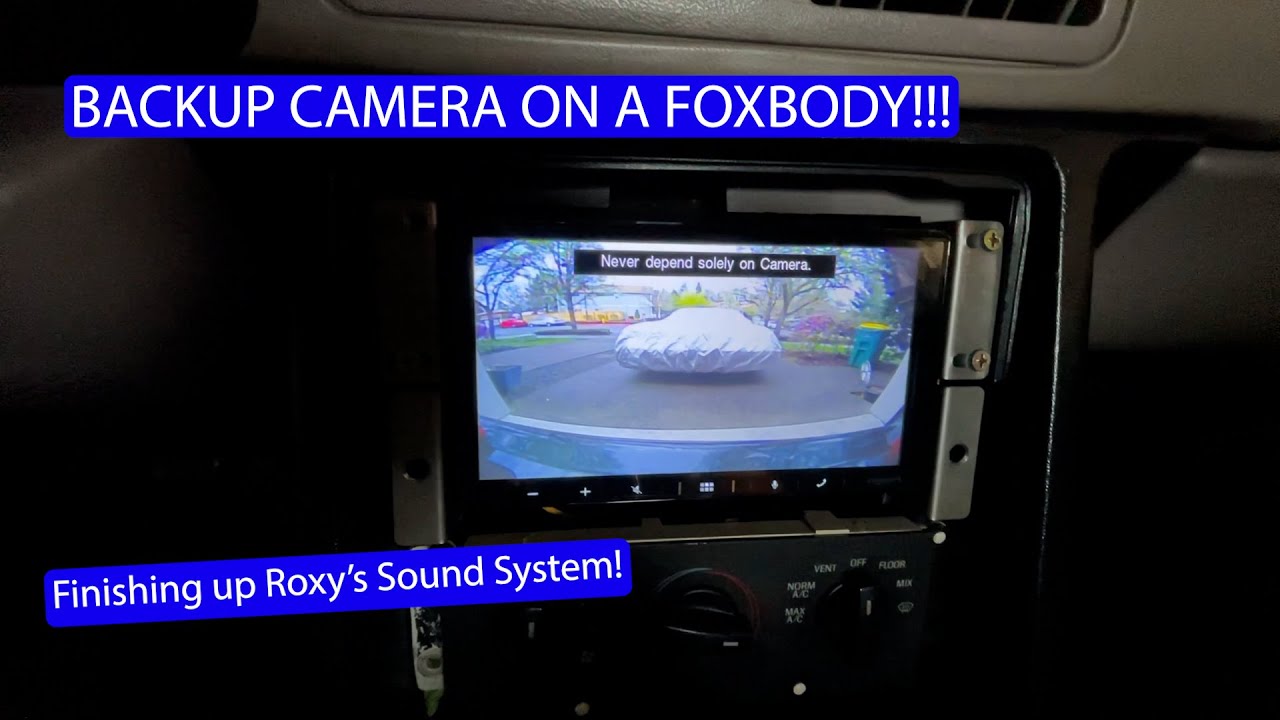 Roxy's Sound System OVERHAUL Part 2! Foxbody Backup Camera + Subwoofer Install - YouTube