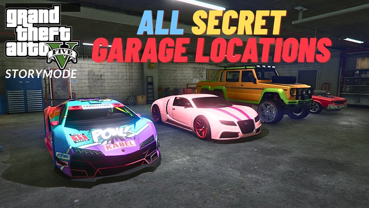 GTA 5 ALL SECRET GARAGE LOCATIONS/ STORYMODE - YouTube