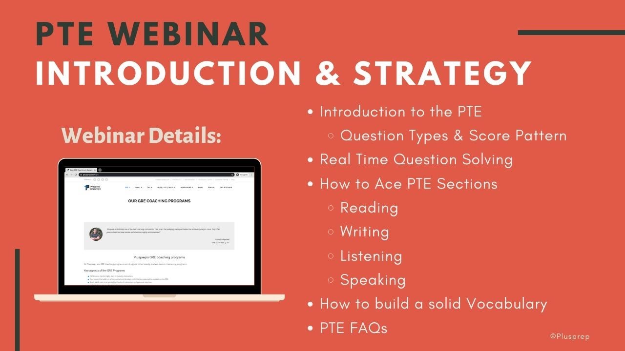 PTE webinar | Introduction to PTE exam and strategies for taking PTE ...