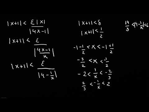 Demostración de un limite usando la definición epsilon delta - YouTube