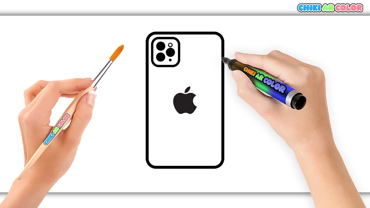 how to draw iphone - YouTube