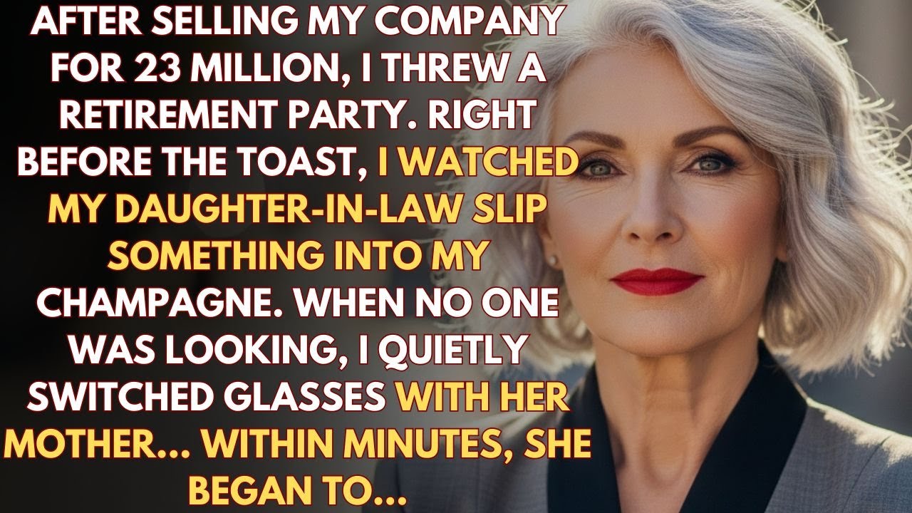 At My Retirement Party My Daughter In Law Slipped Something In My Drink — So I Switch Glasses