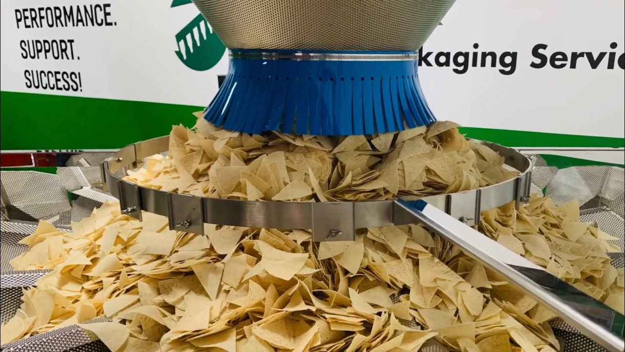 Automatic PRECUT CHIPS Packing Machine @ 20lbs - High Tek USA’s 14 Head ...