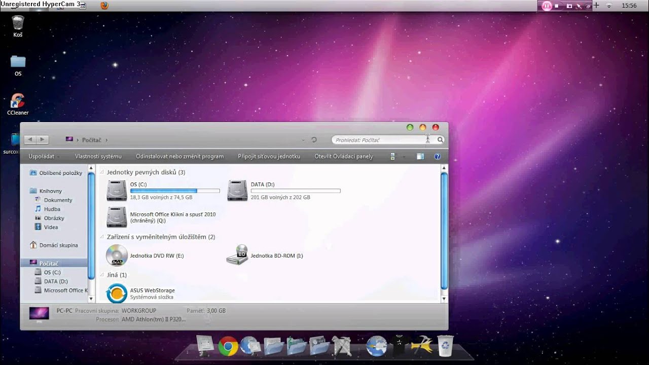 Mac OS X design on Windows 7 - YouTube