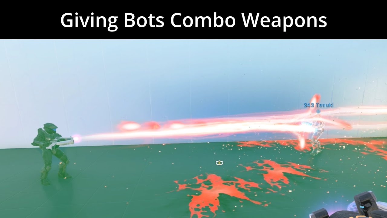 Giving bots crazy weapon combinations in Halo Infinite Forge - YouTube