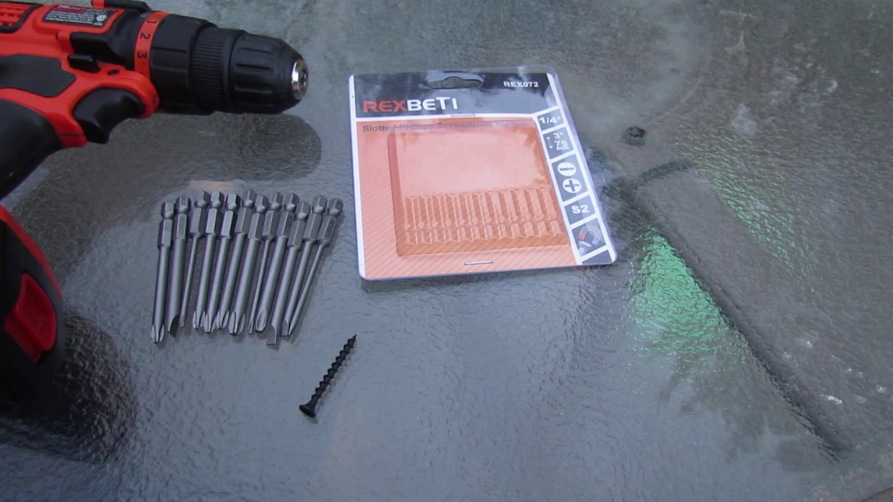 different Phillips screwdriver bit sizes / Rexbeti quick review - YouTube